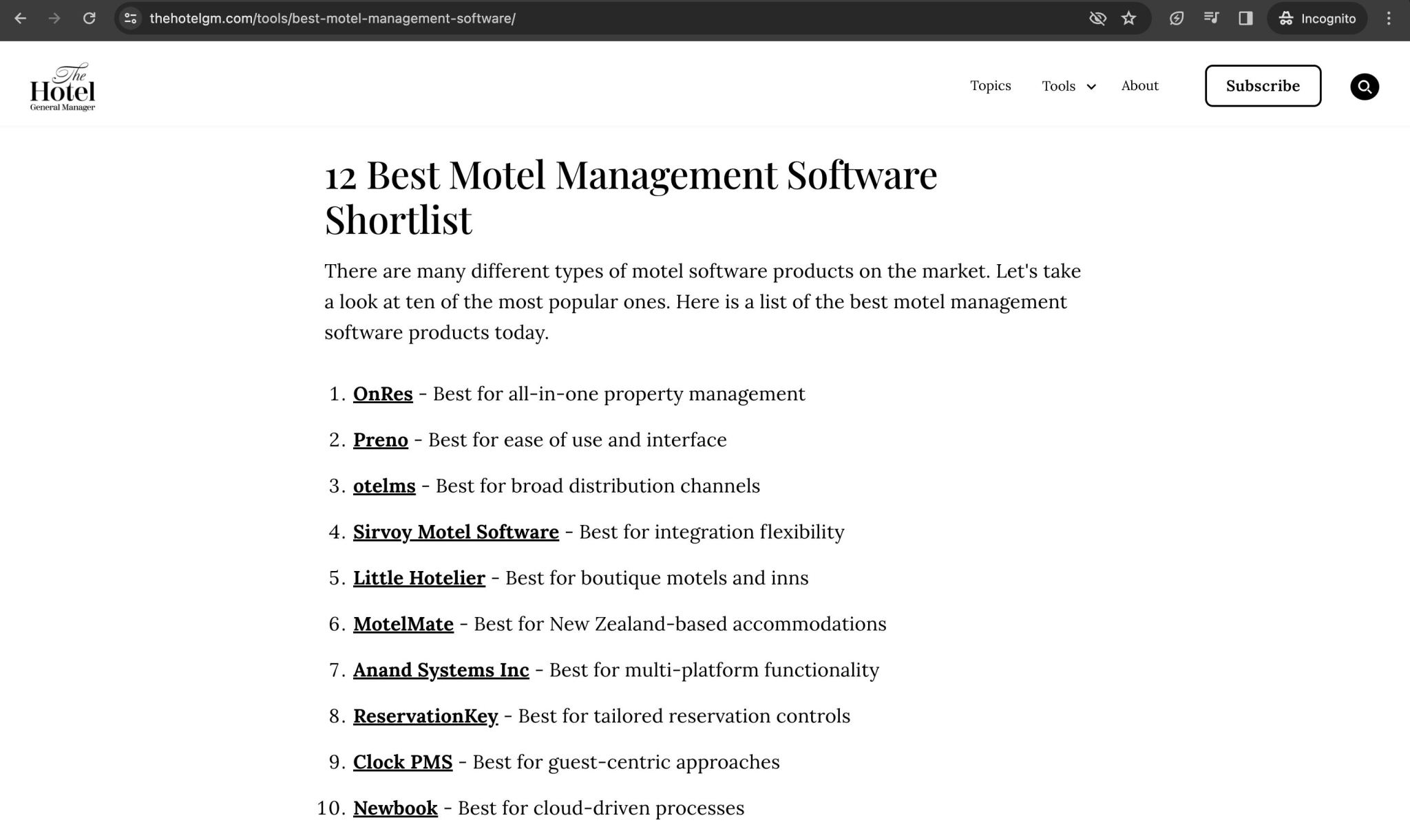 [Featured] OnRes Tops the List as The Best Motel Management Software ...