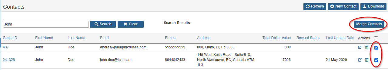How to merge duplicate contacts? - OnRes