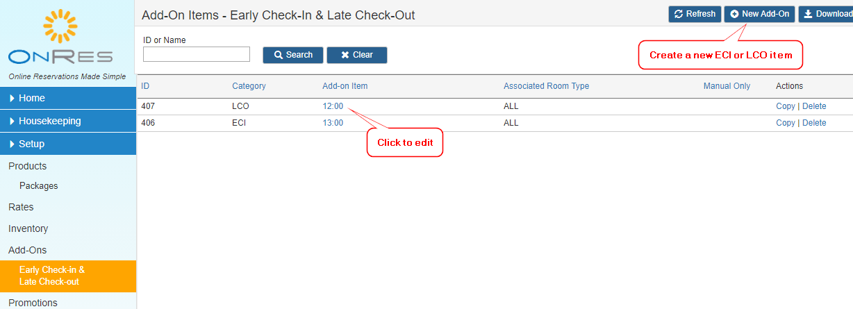 How to setup Early Check-In & Late Check-Out Times? - OnRes
