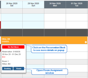 How to make/change room assignments on the calendar? - OnRes