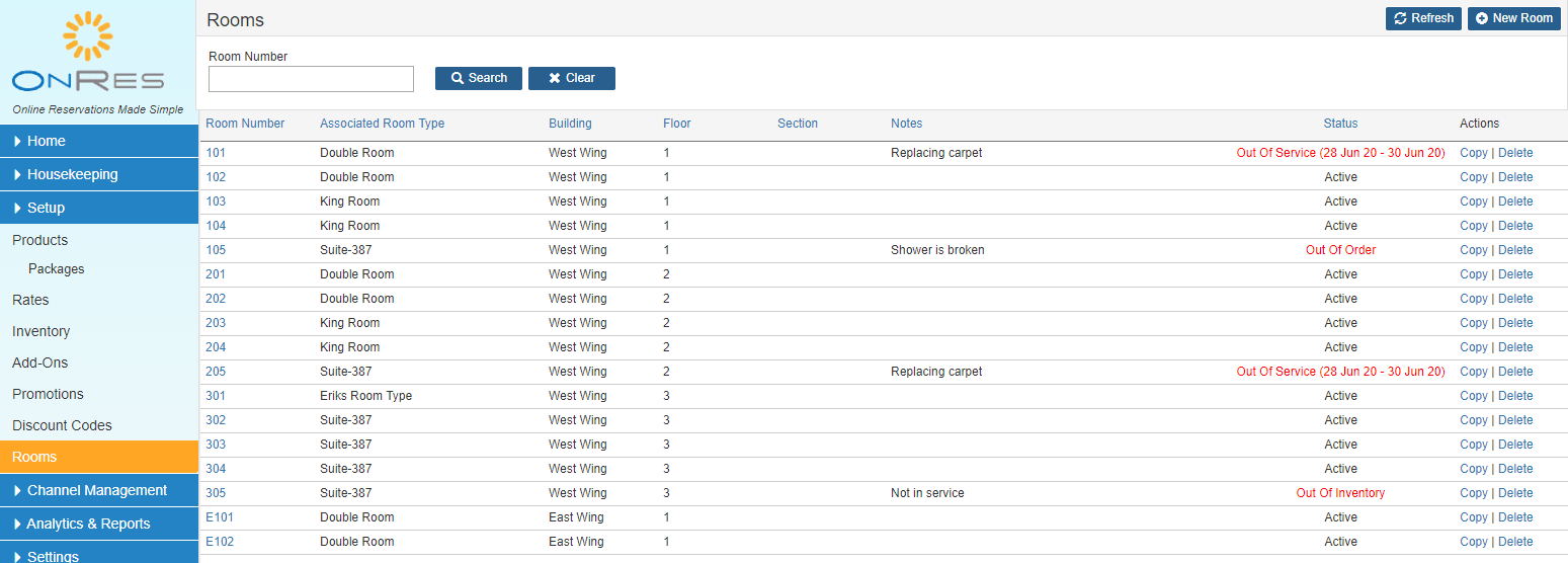 How to create and modify rooms? - OnRes